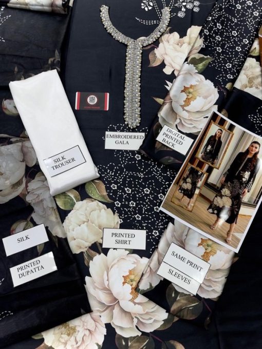 Buy Lulusar NT-984 Sharmooz Silk 3 Piece Unstitched Suit Online